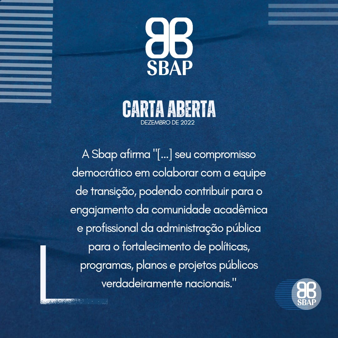 PÁGINA INICIAL - Sociedade Brasileira de Administração Pública