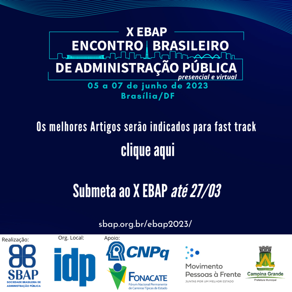 Ebap 2023 - Sociedade Brasileira de Administração Pública
